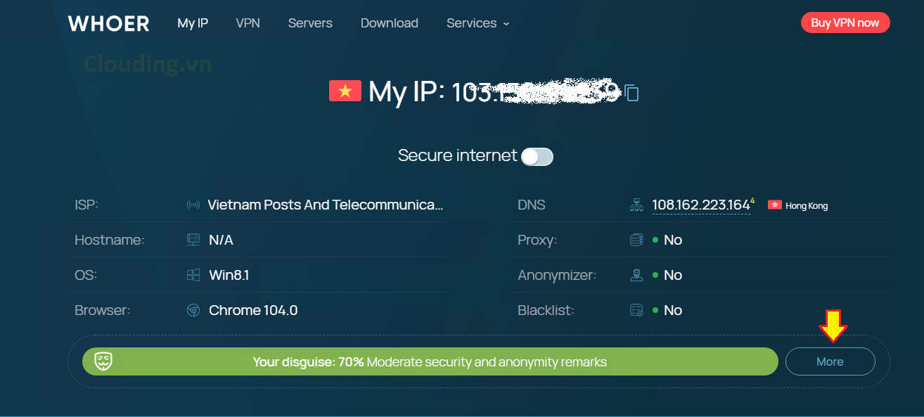 Cách đưa Whoer lên 100% điểm