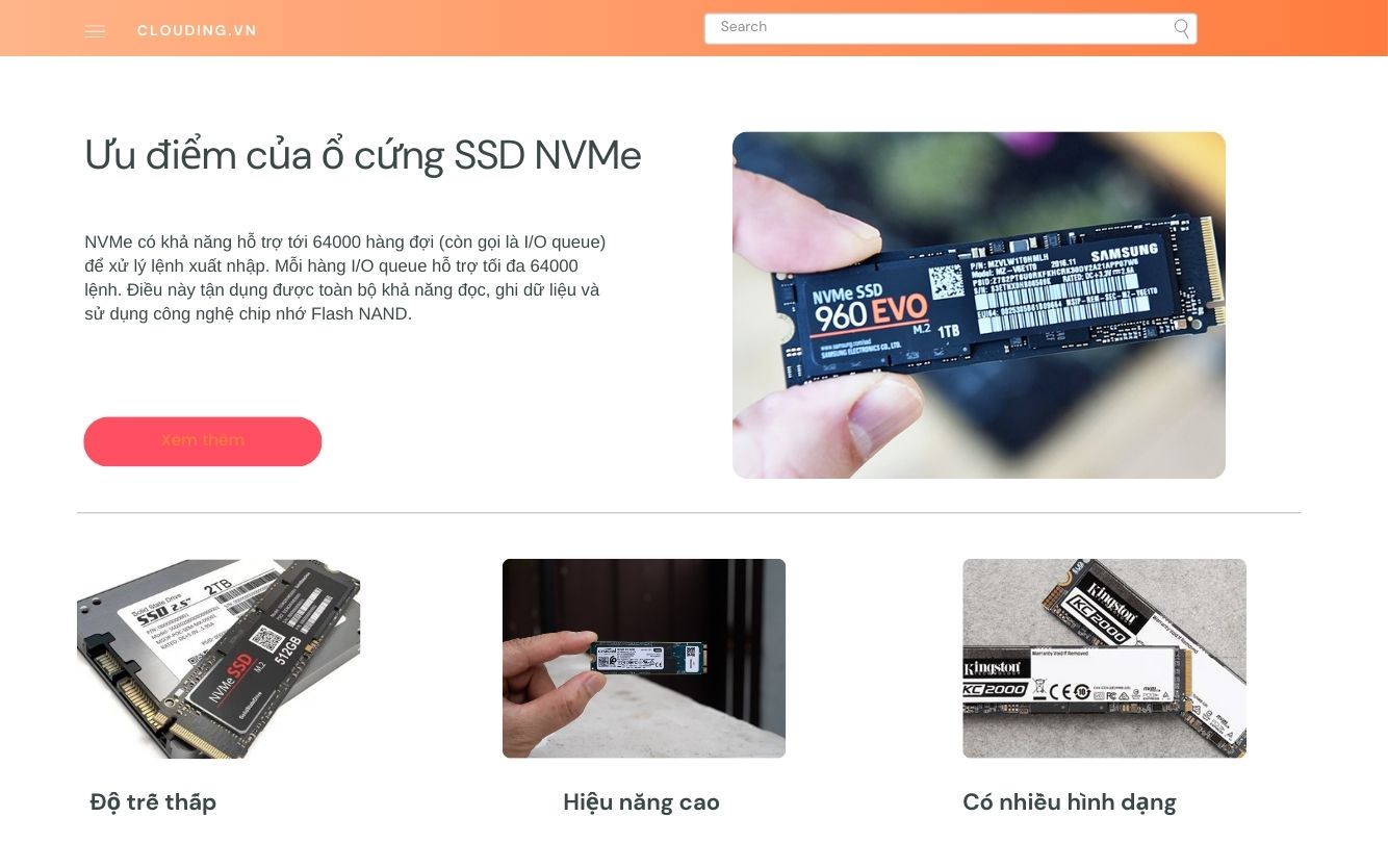 VPS ổ cứng SSD NVMe