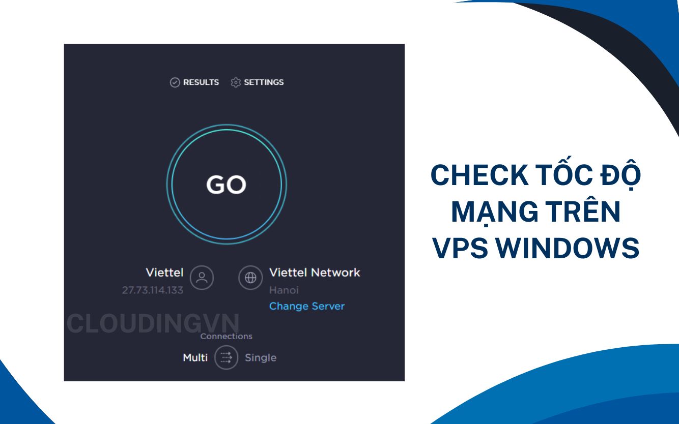 Check Tốc Độ Mạng Trên VPS Windows & VPS Linux.