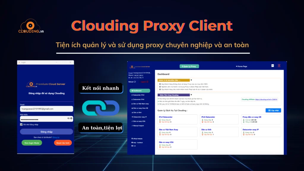 Clouding Proxy Client – Tiện ích quản lý và sử dụng proxy chuyên nghiệp ...